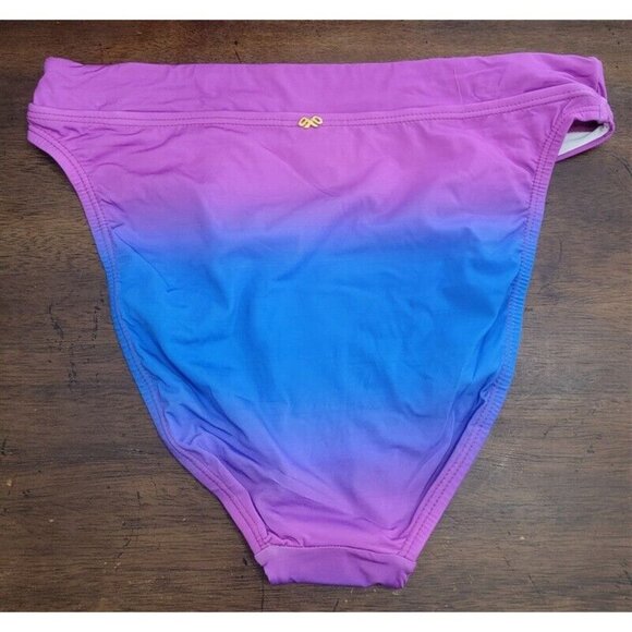 Pilyq | Swim | Nwot Pilyq L Sunset Pink Purple Ombre Hi Waist Cheeky ...